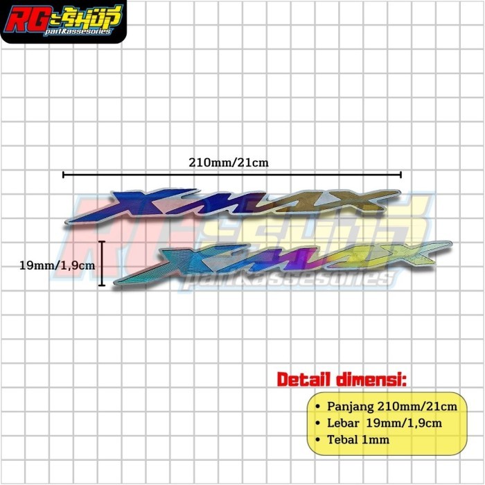Jual Emblem Body Titan Titanium GR5 Yamaha Xmax Ptitanium Vietnam ...