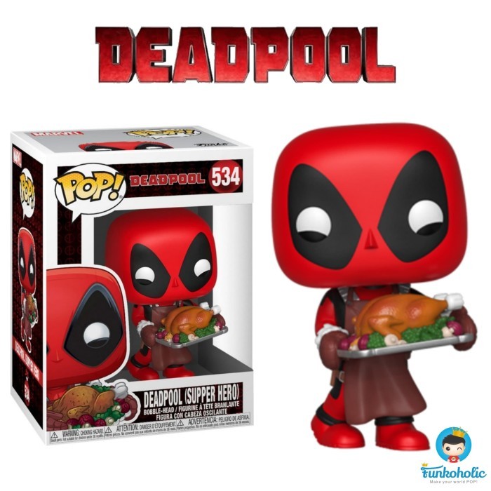 Jual Funko POP! Marvel Holiday - Deadpool w/ Christmas Turkey (Supper ...