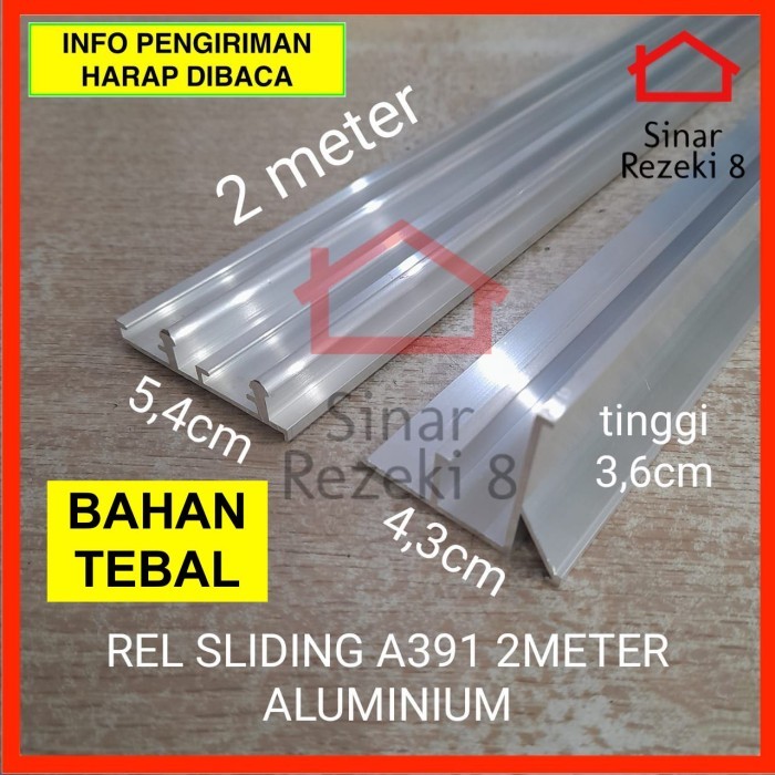 Jual Laci - Rel Sliding A391 2 Meter / Pintu Lemari Yiming Geser ...