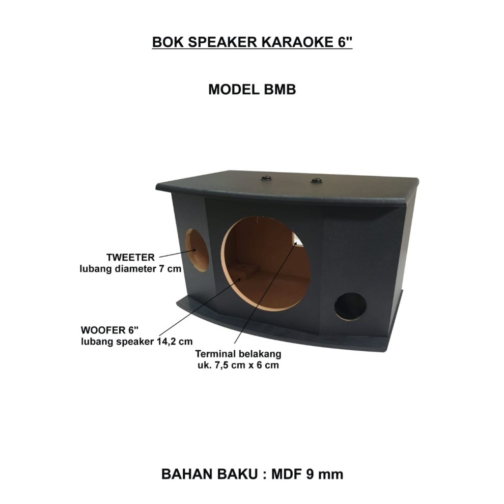Jual BOX SPEAKER 6 inch MODEL BMB + RAM JARING BOX KOSONG MODEL BMB 6in ...