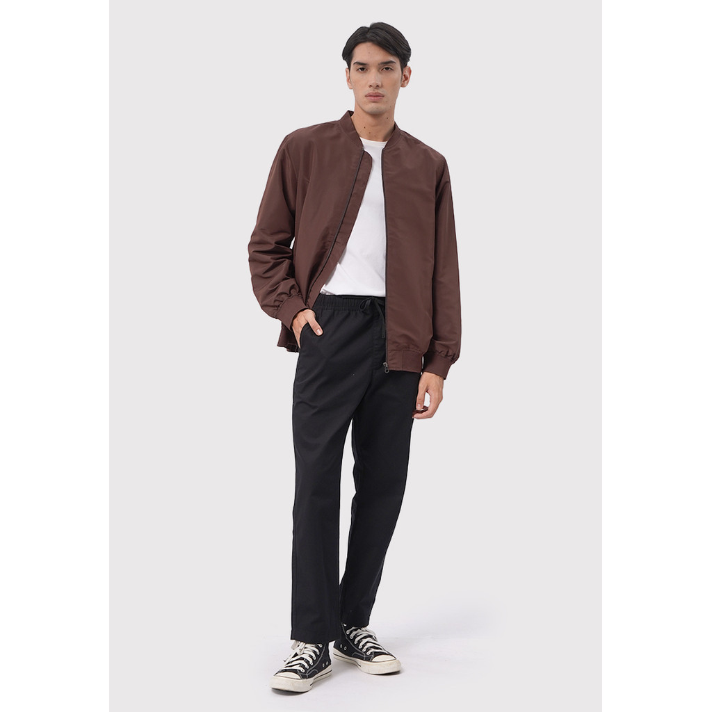 Jual Executive Bomber Jacket with Zipped Pocket Chocolate | Shopee ...