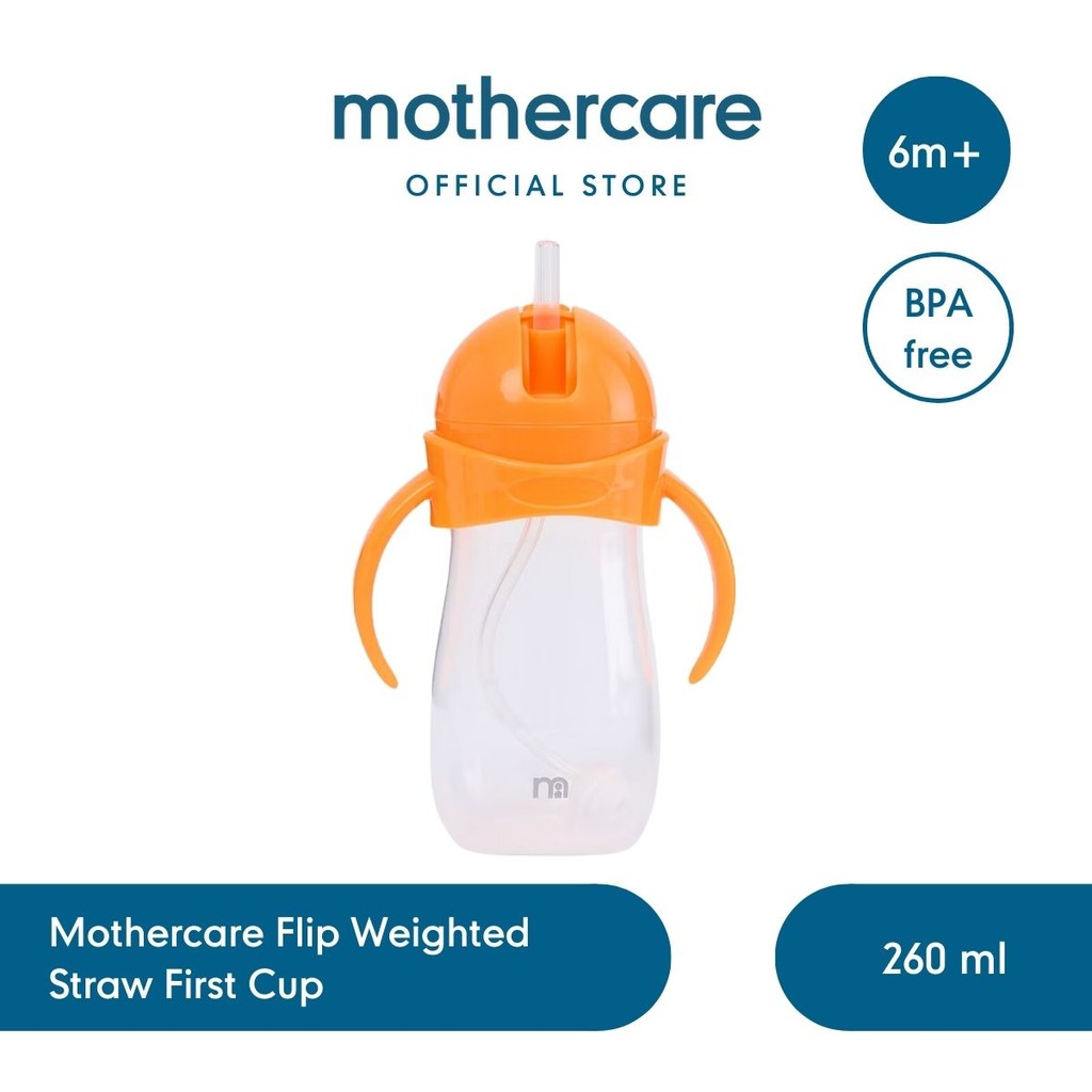 Jual Mothercare Flip Weighted Straw First Cup - Botol Minum Anak ...