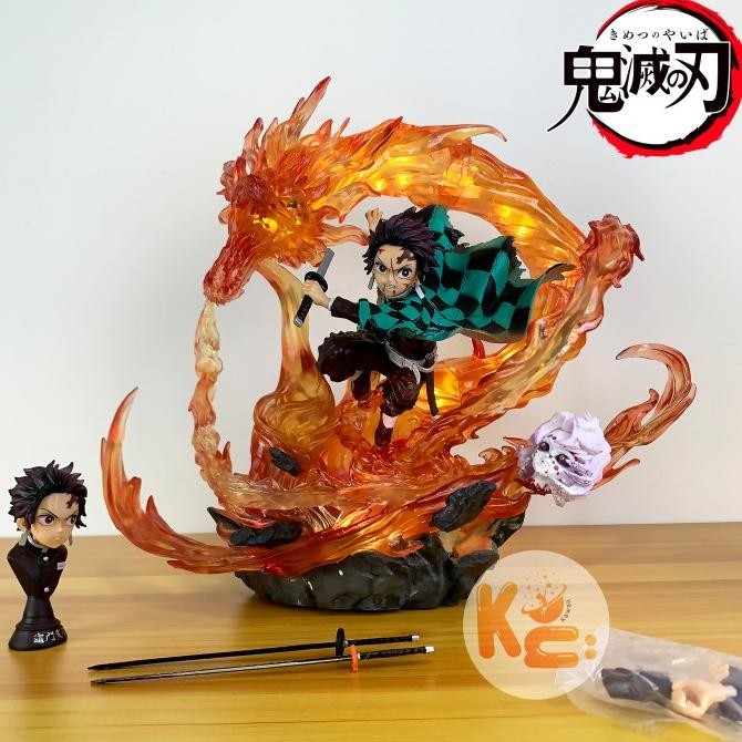 Jual Action Figure Led Tanjiro Kamado Kimetsu No Yaiba Demon Slayer Sun ...
