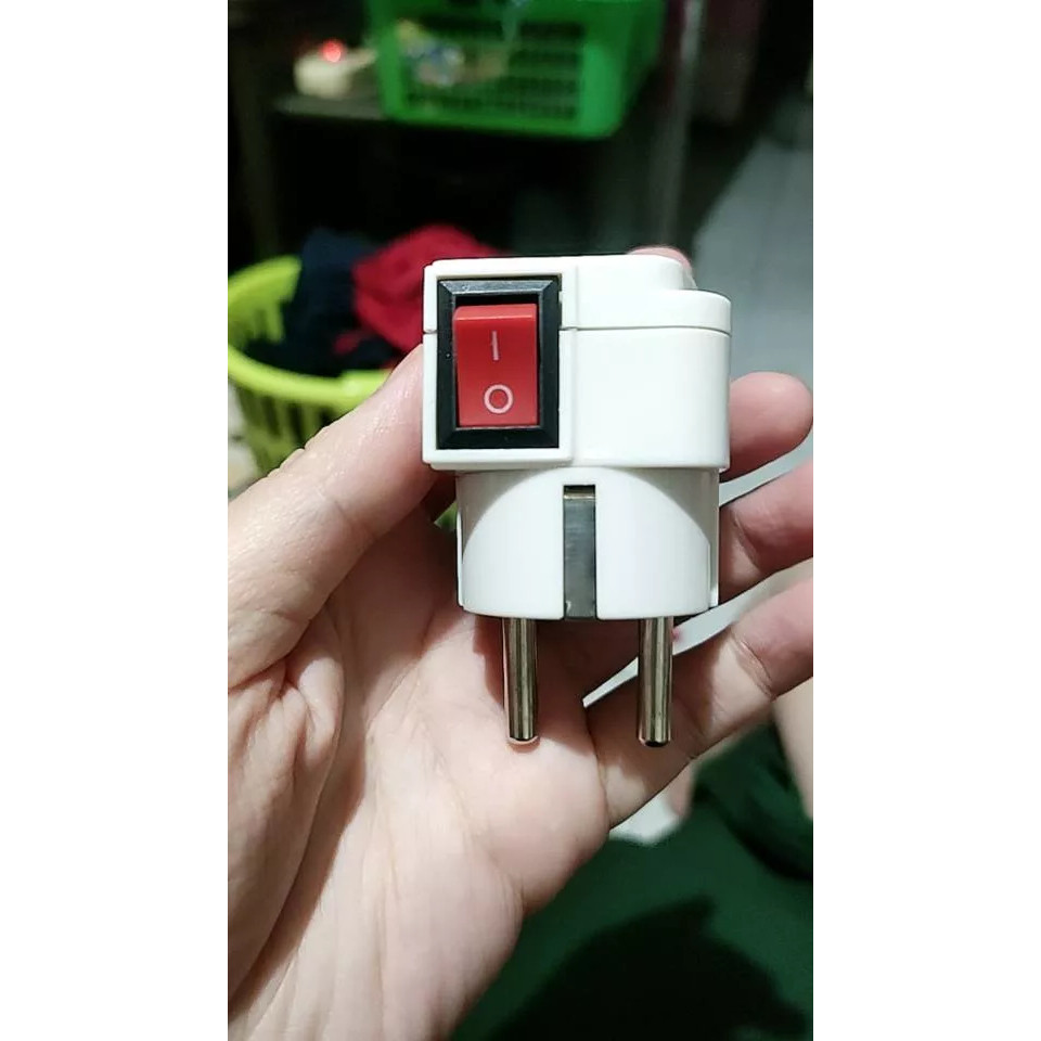 Jual Sambungan Colokan Over Steker Switch Adaptor Kaki 3 ke Kaki 2 ...