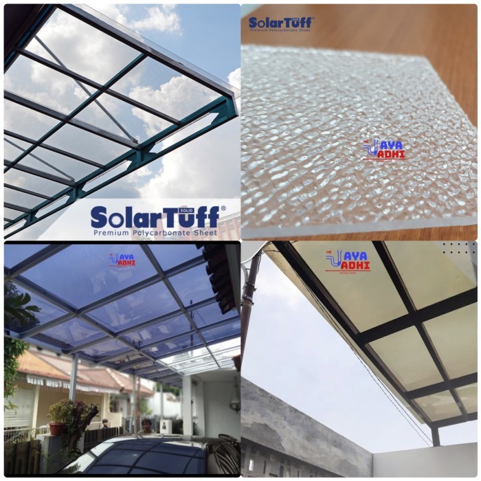 Jual best seller] Solartuff Flat 3mm Atap UV Bening / Atap Kanopi ...