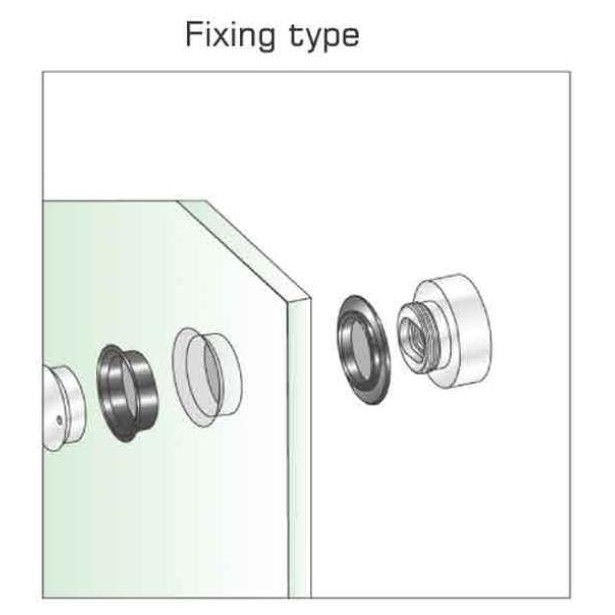Jual [ Rd ] Glass Pin Railing Connector Kaca Tembok Balkon Glass Holder ...
