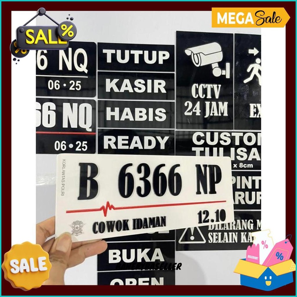 Jual Plat Motor Nomer Akrilik Huruf Timbul Murah | Shopee Indonesia
