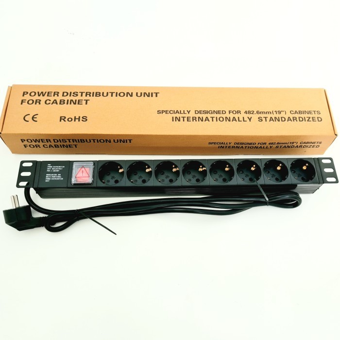 Jual Promo!! Pdu 8 Socket Rack Horisontal 16A On Off | Shopee Indonesia