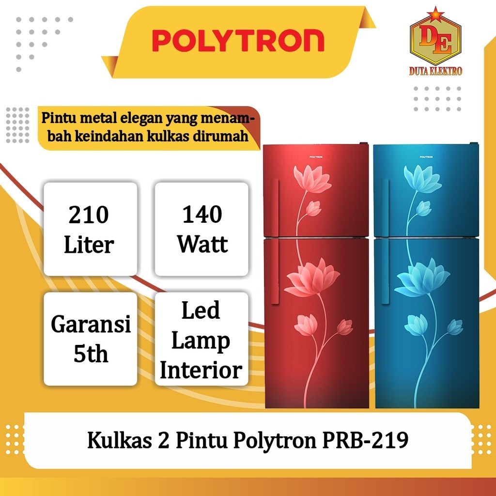 Jual Kulkas 2 Pintu Polytron PRB 219 | Shopee Indonesia