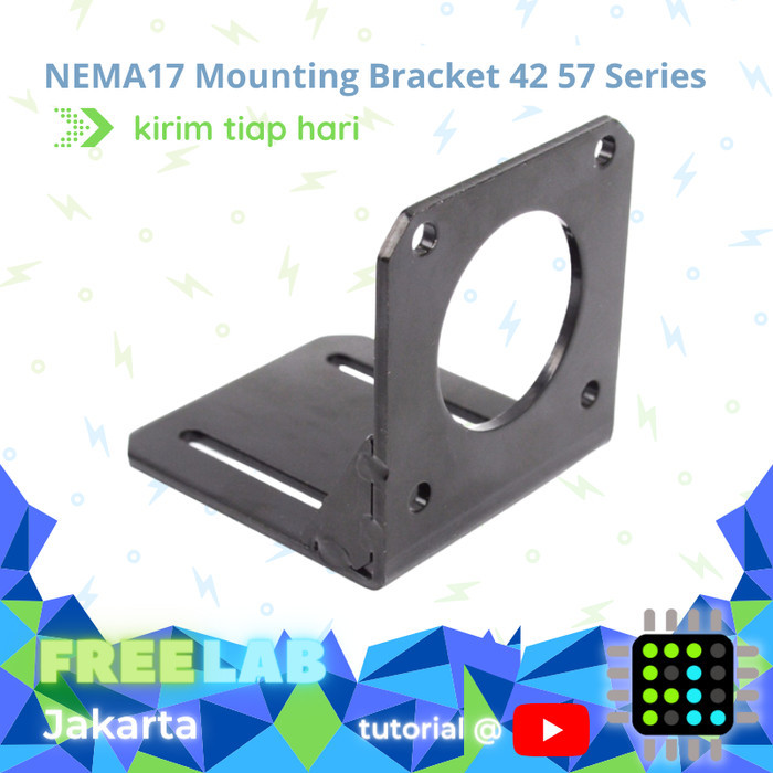 Jual NEMA17 Mounting L Bracket 42 57 Series Stepper Motor Dudukan Motor ...