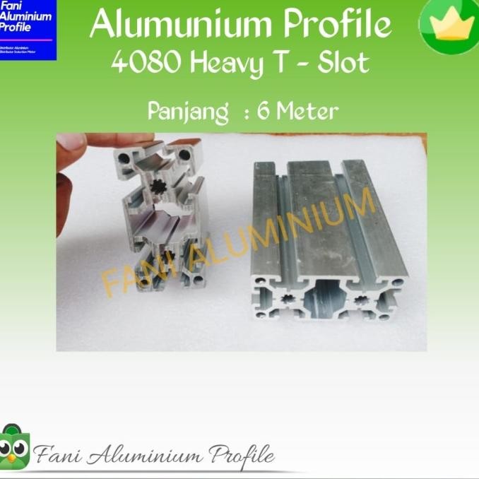 Jual Aluminium Profile Series 4080 Heavy T-Slot Pjg 6000 Mm Kode 884238 ...