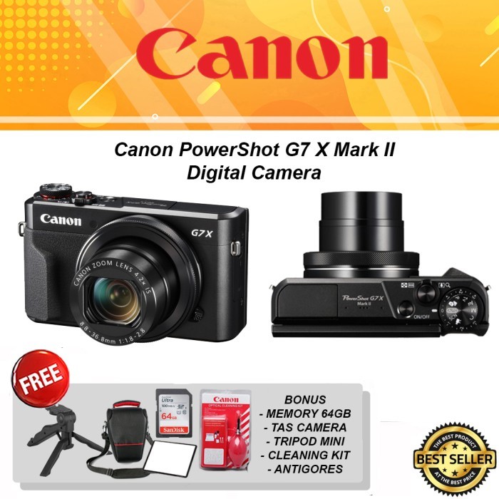 Jual CANON POWERSHOT G7X MARK II PAKET BONUS - KAMERA G7 X MARK 2 - G 7X M2 | Shopee Indonesia