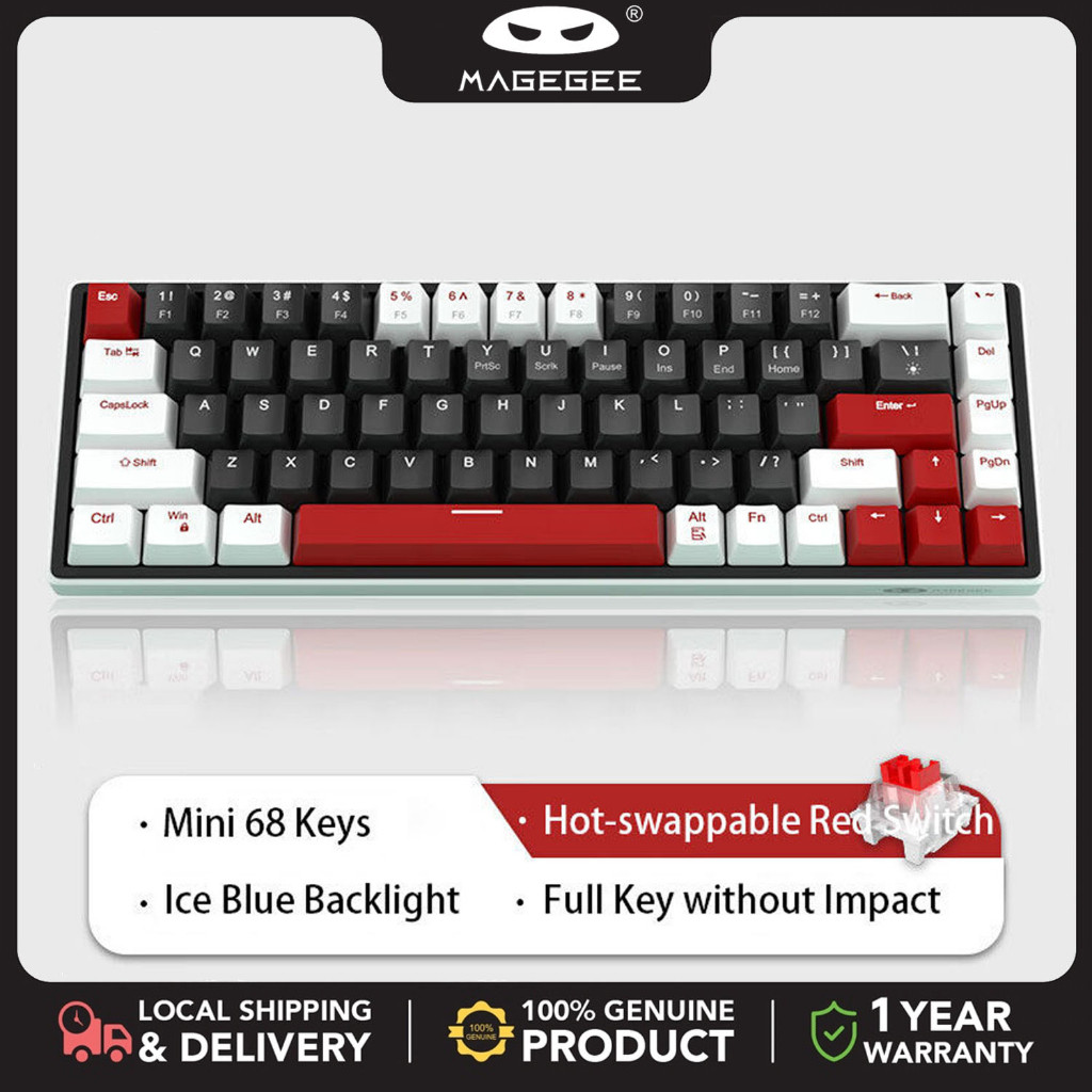 Jual MageGee 60% Mechanical Gaming Keyboard, 68 Keys Hot-Swappable ...