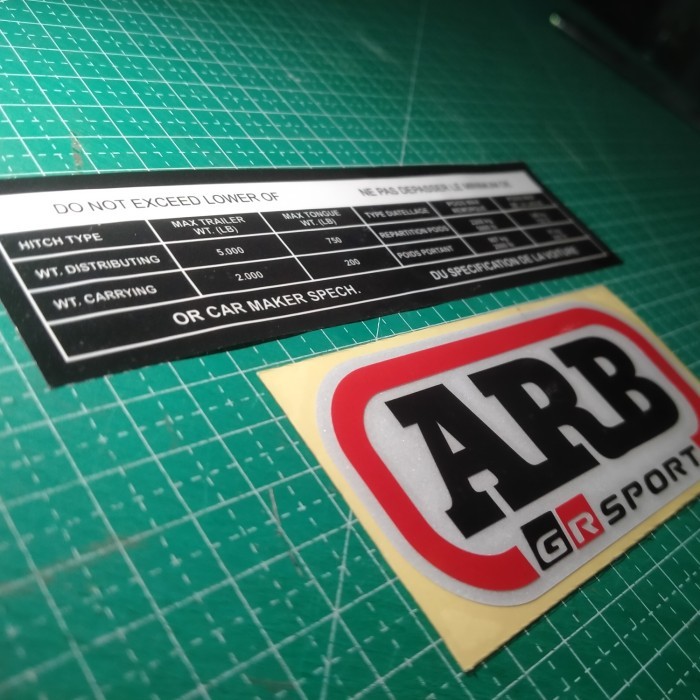 Jual STIKER ARB GR SPORT + TOWING LOAD | Shopee Indonesia