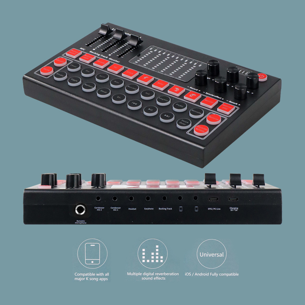 Jual Mixer USB Sound Card Live Broadcast Bluetooth Special Effect - M9 ...