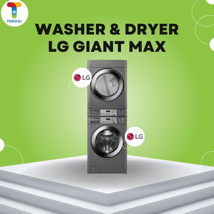 Jual MESIN LAUNDRY STACK LG GIANT WASHER 10 KG & DRYER COMMERCIAL 13 KG | Shopee Indonesia