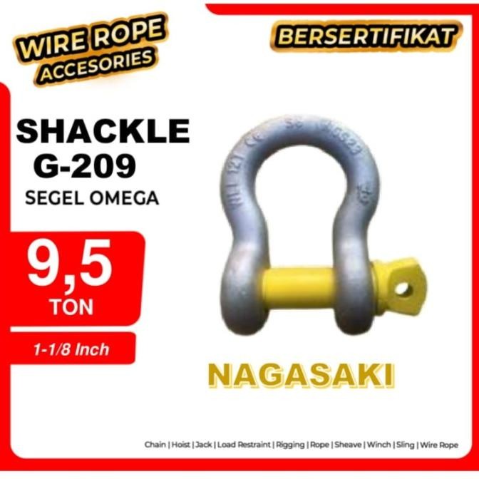 Jual SHACKLE OMEGA / SEGEL / SHACKLE G-209 UK 1-1/8" KAPASITAS 9,5 TON ...