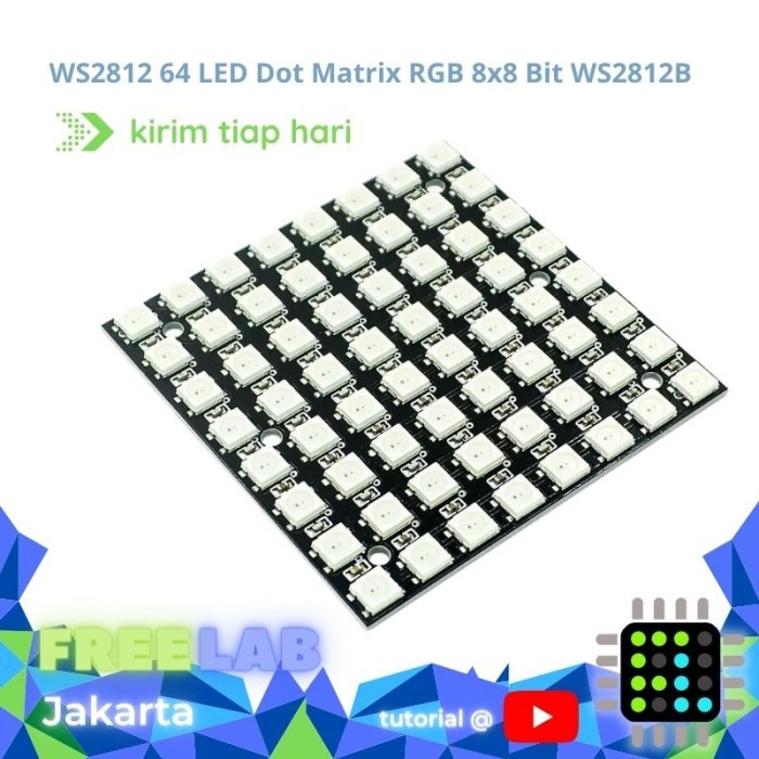Jual WS2812 64 LED Dot Matrix RGB 8x8 Bit WS2812B NeoPixel for ARDUINΟ ...