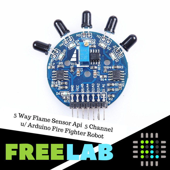 Jual 5 Way Flame Sensor Api 5 Channel u/ RasPi Arduino Fire Fighter Robot | Shopee Indonesia