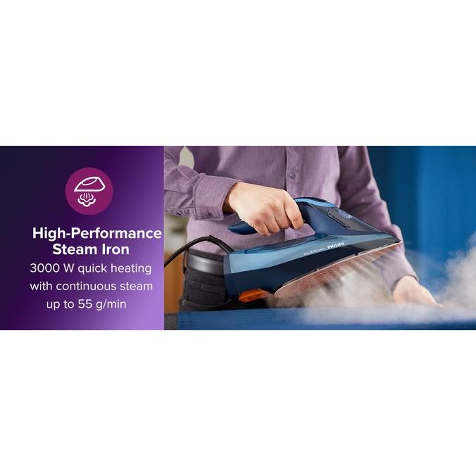 Jual Philips Azur 8000 Series 3000W 55G/Min Dst8020 Steam Iron Strika ...