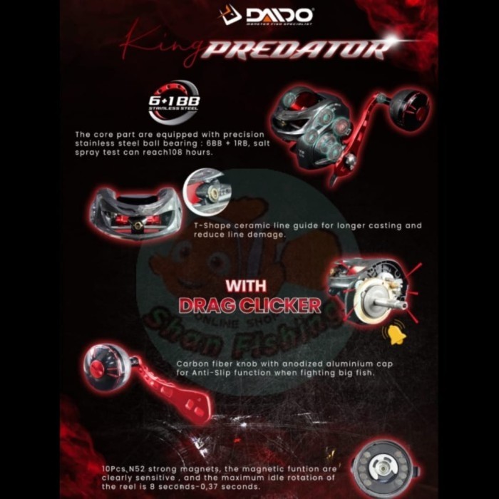 Jual Reel Bc/Oh Daido King Predator 300L | Shopee Indonesia