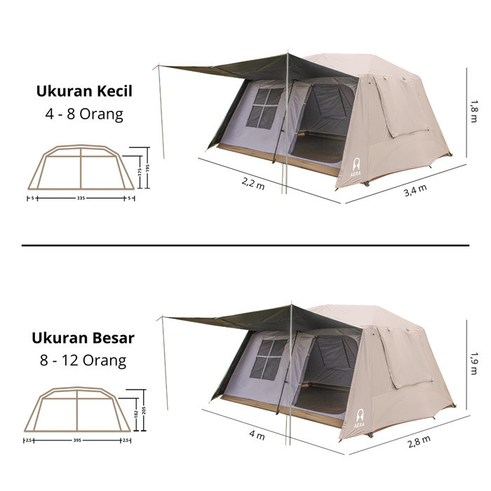 Jual FLASHSALE!! Tenda Camping Tent Village Besar 8 - 12 Orang Tenda ...