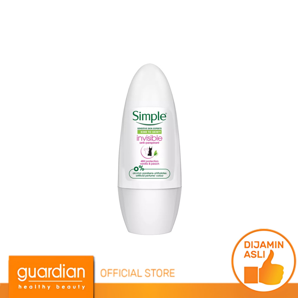 Jual Simple Kind To Skin Invisible Deodorant Roll-On 45Ml | Shopee ...