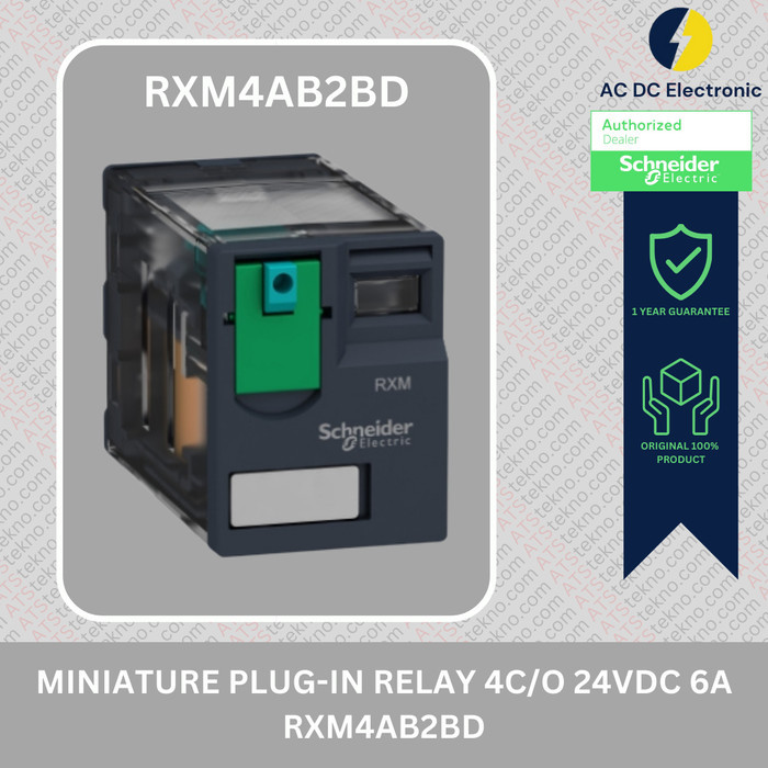 Jual Schneider Relay Plug In 4Co 6A 24Vdc Dengan Led Rxm4Ab2Bd | Shopee Indonesia