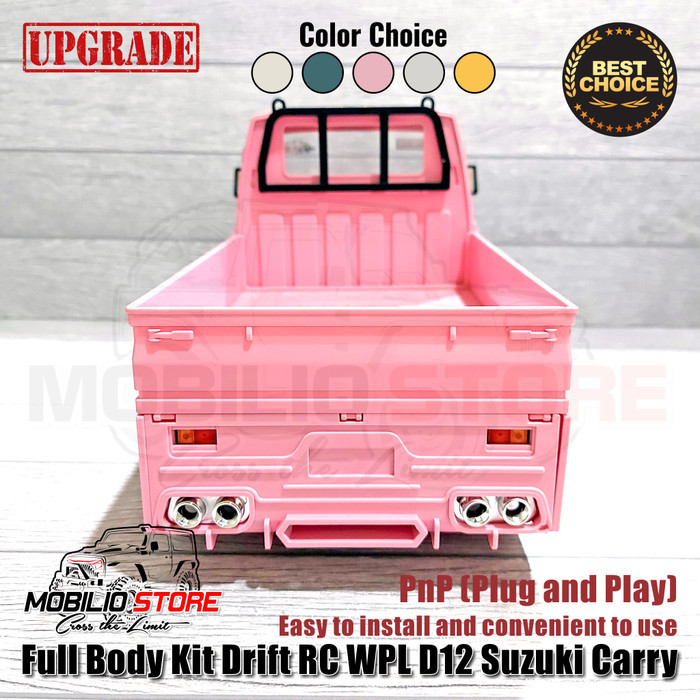 Jual Full Body Kit Drift RC WPL D12 Suzuki Carry PnP 1/10 Scale Drift ...