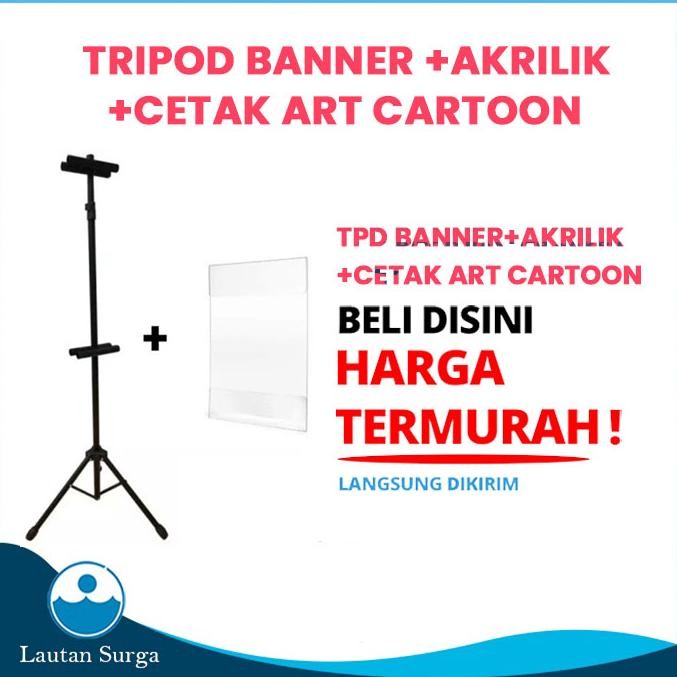 Jual READYYY>> TRIPOD STANDING BANNER PLUS CETAK AKRILIK THICKER POSTER ART CARTON A3 & A4 ...