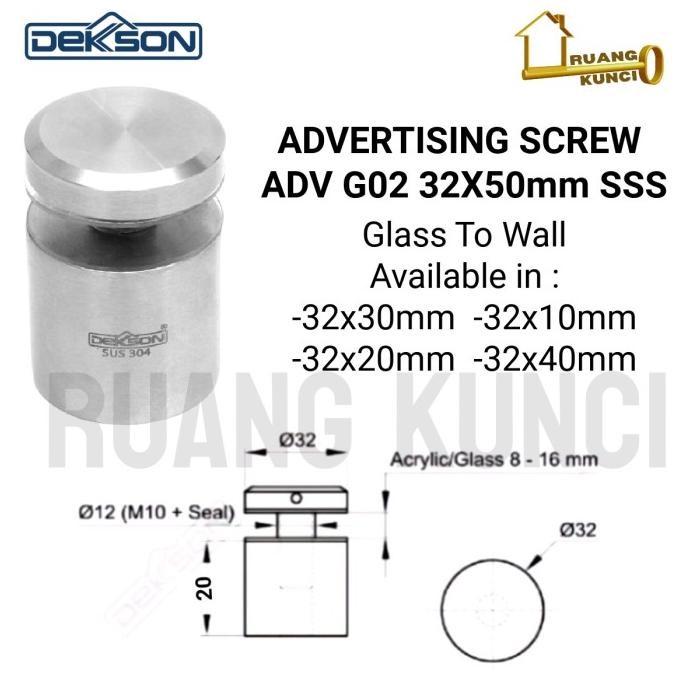 Jual BAUT KONEKTOR BAUT RAILING KACA KE TEMBOK PIN KACA PADAT DEKKSON ...