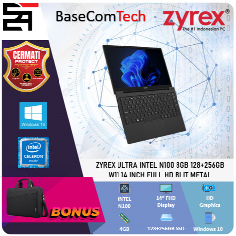 Jual Zyrex Ultra Intel N100 8GB 128+256GB W11 14 Inch Full HD BLIT ...