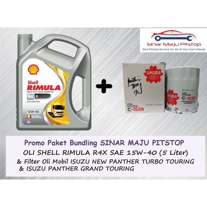 Jual Paket Oli Shell Rimula R4X 15W-40 & Filter Isuzu Panther Turbo ...