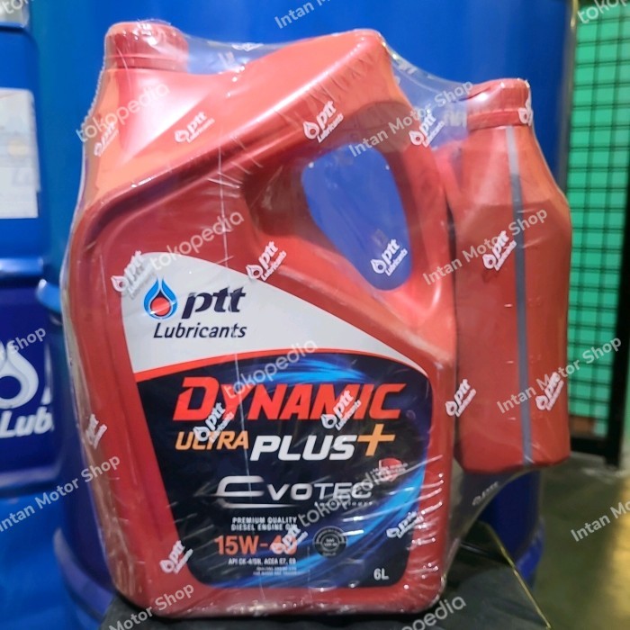 Jual Oli Mesin Diesel Ptt Dynamic Ultra Plus+ Sae 15W40 Api Ck-4/Sn [6+1] Harga Spesial ...