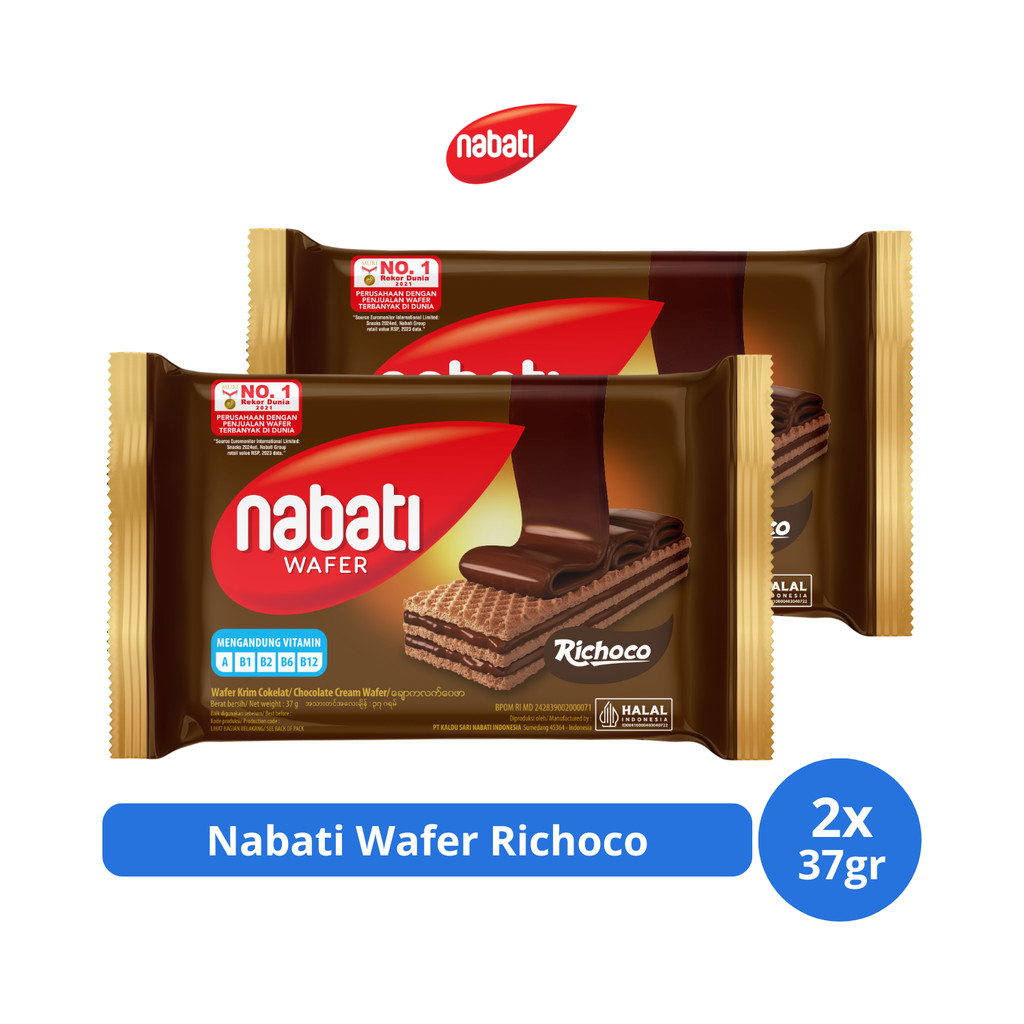 Jual Nabati Wafer Richoco 37gr x 2 pcs | Shopee Indonesia