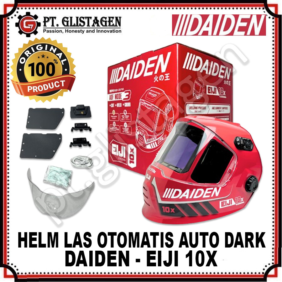 Jual DAIDEN EIJI 10X Helm Kedok Las Otomatis Auto Dark Helm Topeng Las ...