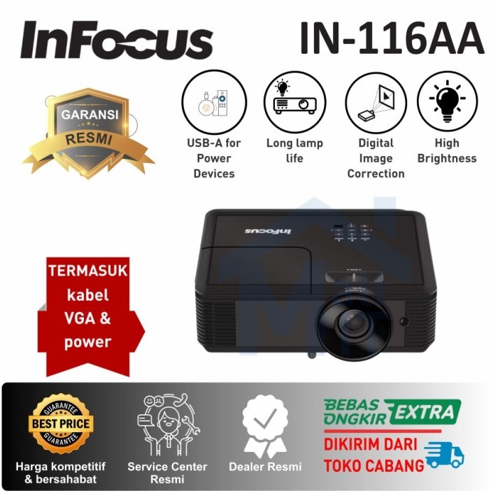 Jual Terlaris Proyektor Infocus In116Aa In 116Aa In-116Aa Wxga Ori ...