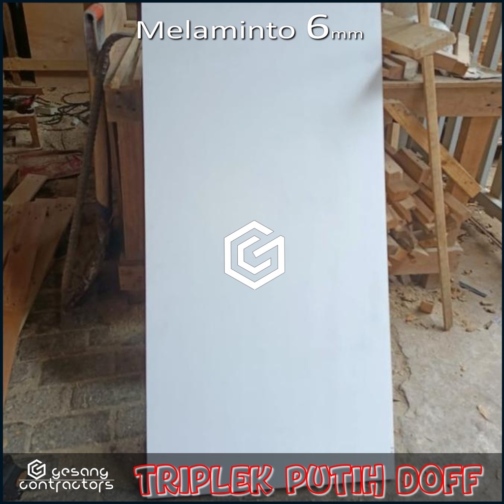 Jual Triplek Melamin Putih Doff 1 Muka 6mm 40x20 cm ( 6 mm ( 20x40 cm ...