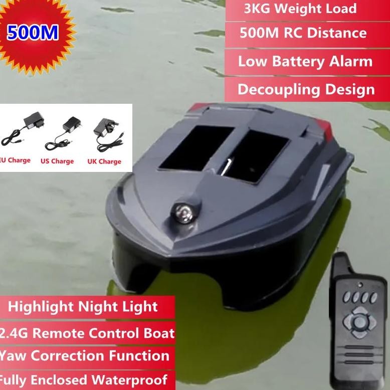 Jual HIGH SPEED ALL WATERS ELECTRIC RC BAIT BOAT FISHING BOAT 500M DUAL ...