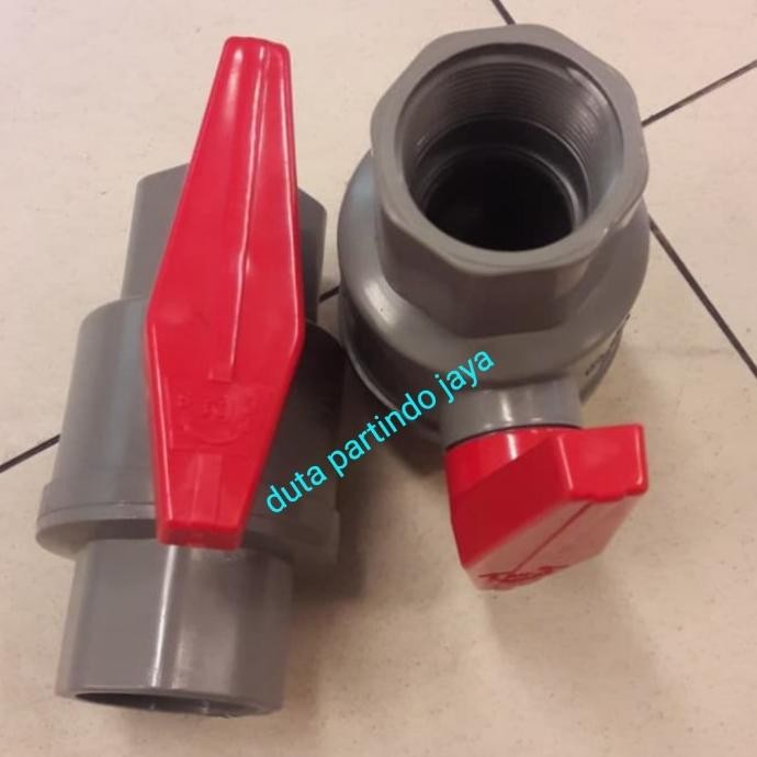 Jual Ball Valve PVC 2 1/2" inch model drat(Stop Kran air PVC drat 2,5 inch) | Shopee Indonesia