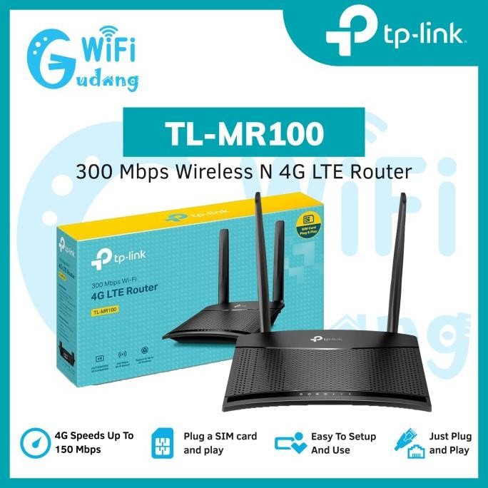 Jual TP-LINK TL-MR100 300 Mbps Wireless N 4G LTE Router / 4G Modem Sim ...