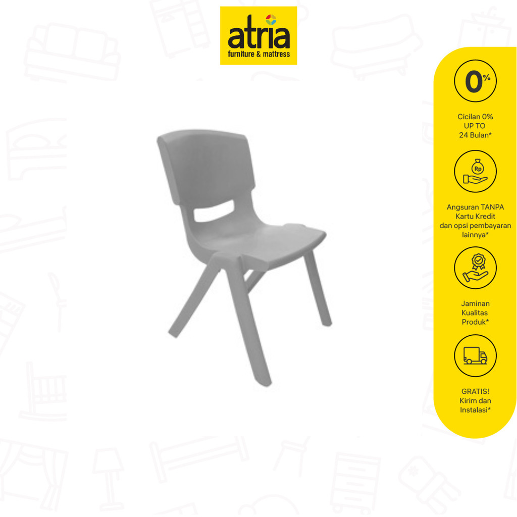 Jual Atria Kursi Multifungsi Kin Chair Grey | Shopee Indonesia