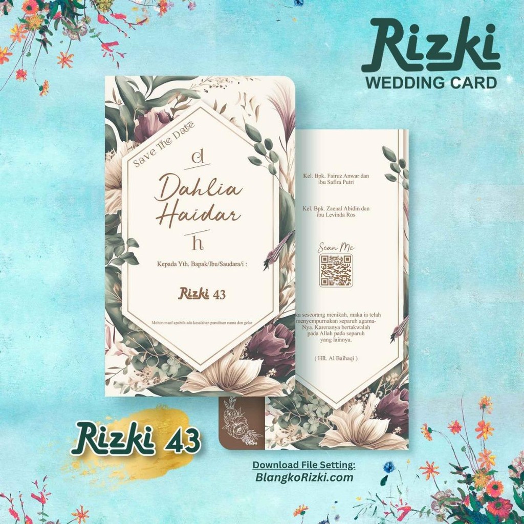 Jual Blangko Undangan merk RIZKI 43 FREE Katalog dan File Setting ...