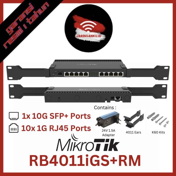 Jual Mikrotik Router indoor RB4011iGS+RM / RB4011 | Shopee Indonesia