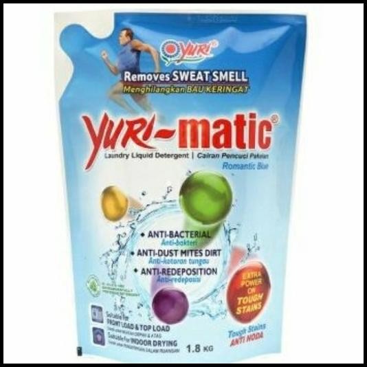 Jual Yuri Matic Yurimatic Liquid Detergent Romantic Blue 1.8 Kg ...