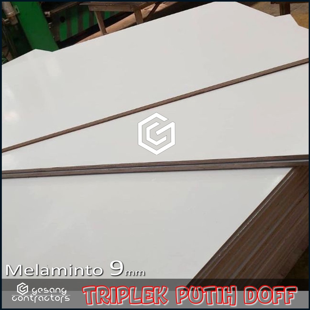 Jual Triplek Melamin Putih Doff 1 Muka 9mm 150x20 cm | ISI 2 LEMBAR ( 9 ...
