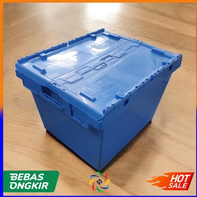 Jual BOX CONTAINER PLASTIK L O G I S T I K INDUSTRI STACKABLE 50KG 80 ...