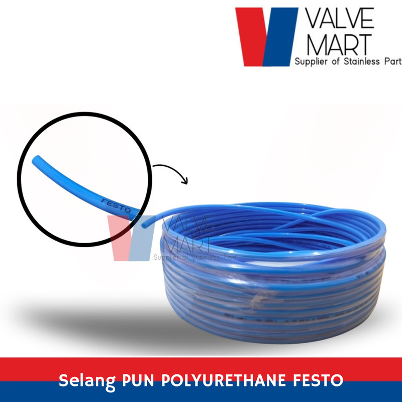 Jual Selang Angin Festo Pneumatic Hose Plastic Tubing PUN 4 X 0,75-BL ...
