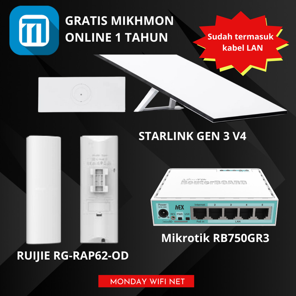 Jual Paket Usaha Hotspot Voucheran Khusus STARLINK Dengan Mikrotik ...