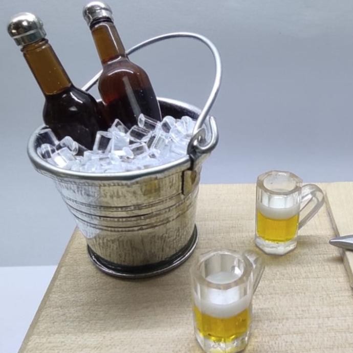 Jual Miniatur Skala 1 : 12 ember es batu Botol sake bir shf revoltec ...